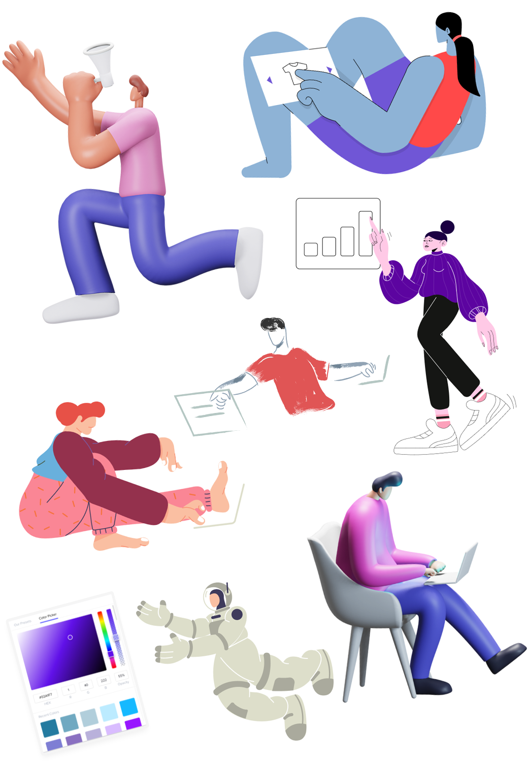 Makesumo - Editable 2D and 3D illustrations